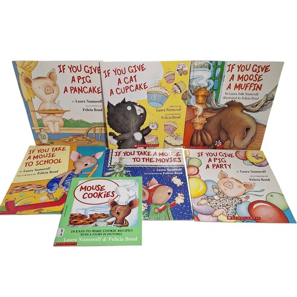 Scholastic | Other | 7 If You Give A Book Series Lot Mouse Cookies Pig ...